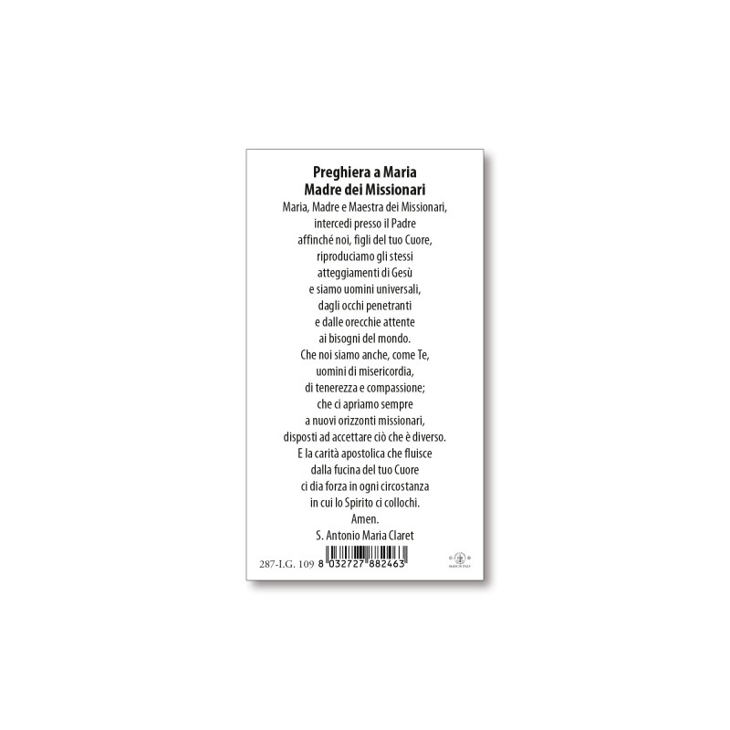 Santino Santa Monica con preghiera